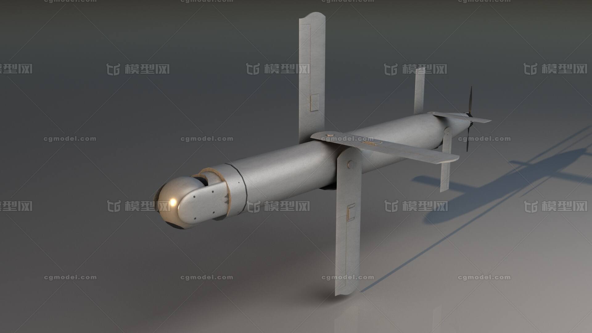 高德红外 S570巡飞弹模型-无人机模型库-3ds Max(.max)模型下载-cg模型网