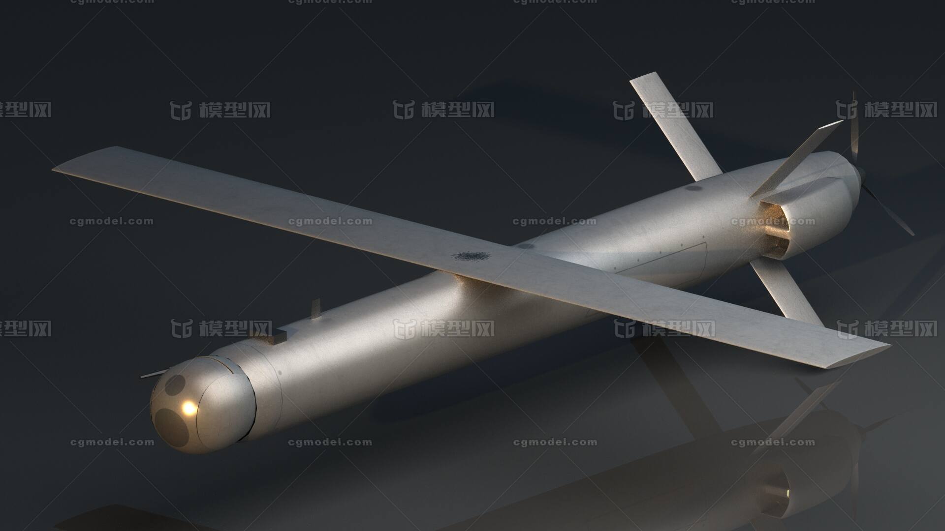 Hero-900 巡飞弹模型-无人机模型库-3ds Max(.max)模型下载-cg模型网