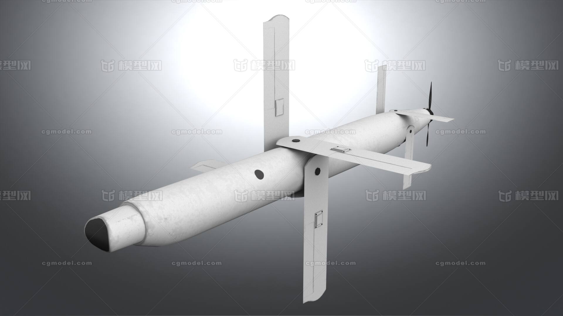 Hero-70 巡飞弹模型-无人机模型库-3ds Max(.max)模型下载-cg模型网