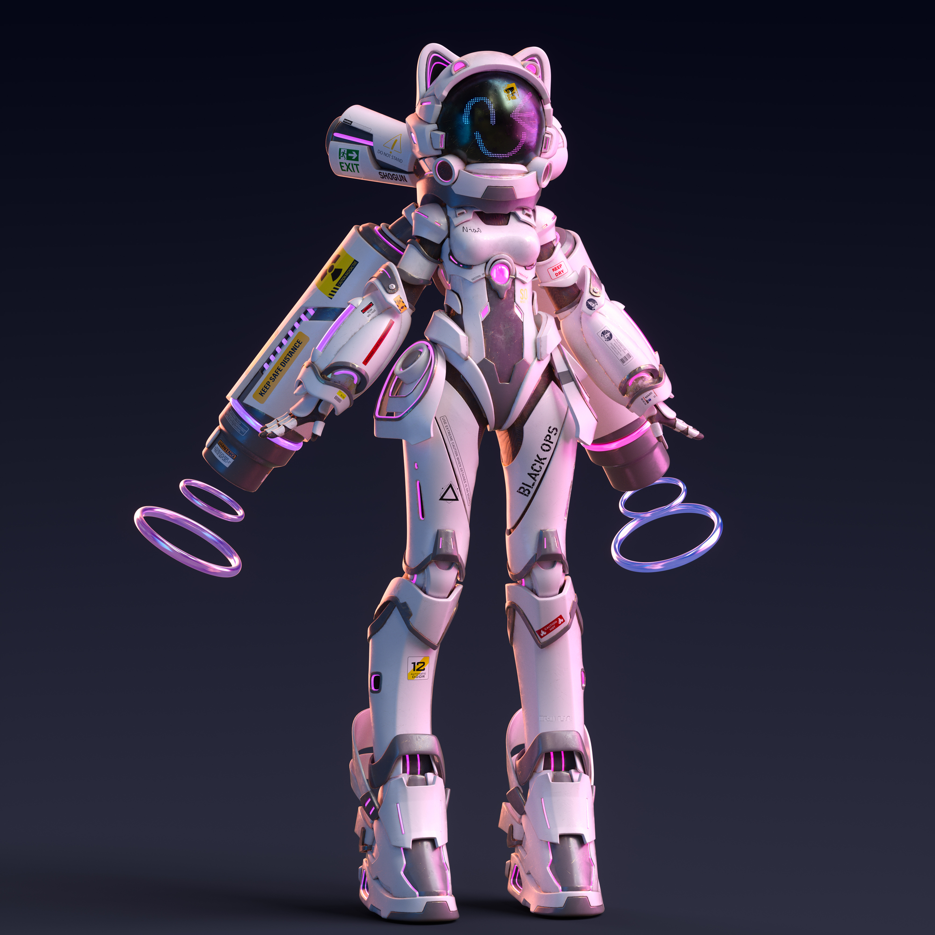 机甲女孩-电玩世界-ZBRUSH X C4D模型 - 角色/人物/生物 - 作品模型 - CG模型网