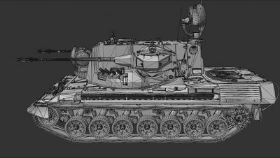 二战德国猎豹坦克歼击车 猎豹自行高射炮模型-装甲车／坦克模型库-Blender(.blend)模型下载-cg模型网