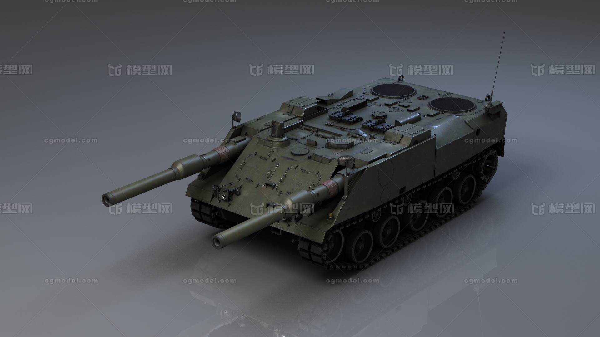 德国VT 1-2坦克歼击车（PBR）模型-装甲车／坦克模型库-3ds Max(.max)模型下载-cg模型网