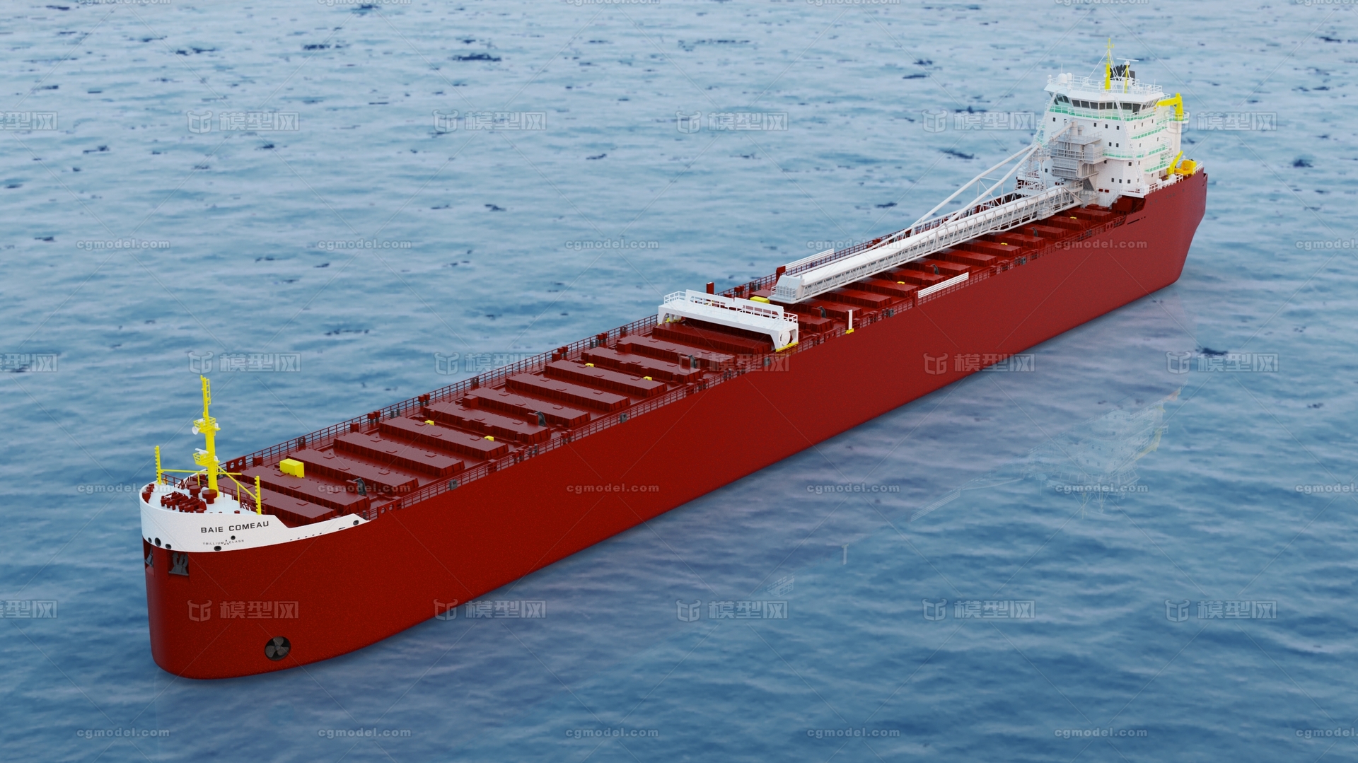 散货船 货运模型-货运船模型库-3ds Max(.max)模型下载-cg模型网