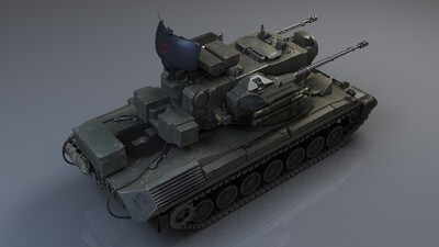 德国1A2“猎豹”自行防空炮（PBR 2套外观）模型-装甲车／坦克模型库-3ds Max(.max)模型下载-cg模型网