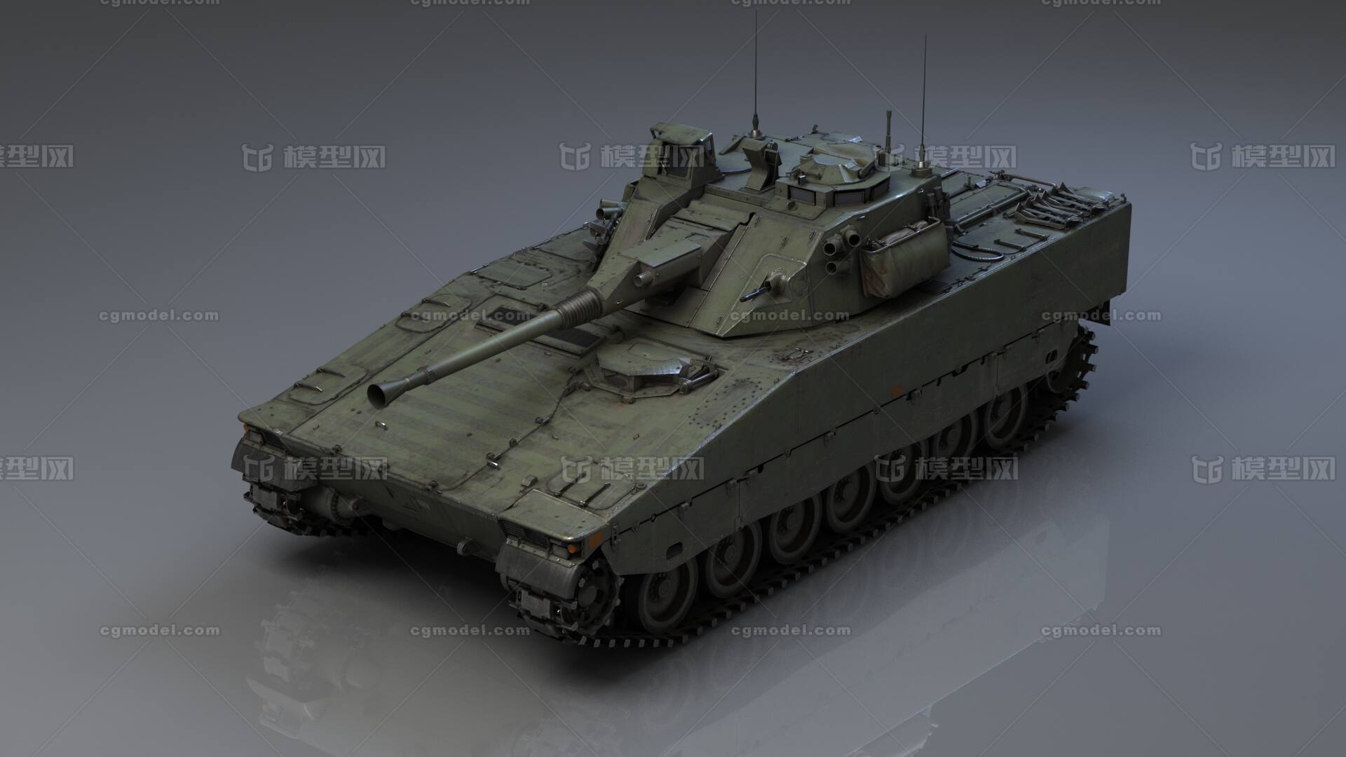 瑞典CV9040“比尔”步兵战车（PBR）模型-装甲车／坦克模型库-3ds Max(.max)模型下载-cg模型网