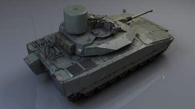 瑞典Lvkv 9040C自行防空炮（PBR）模型-装甲车／坦克模型库-3ds Max(.max)模型下载-cg模型网