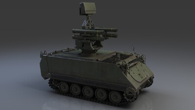 瑞典ASRAD-R防空车（PBR）模型-装甲车／坦克模型库-3ds Max(.max)模型下载-cg模型网