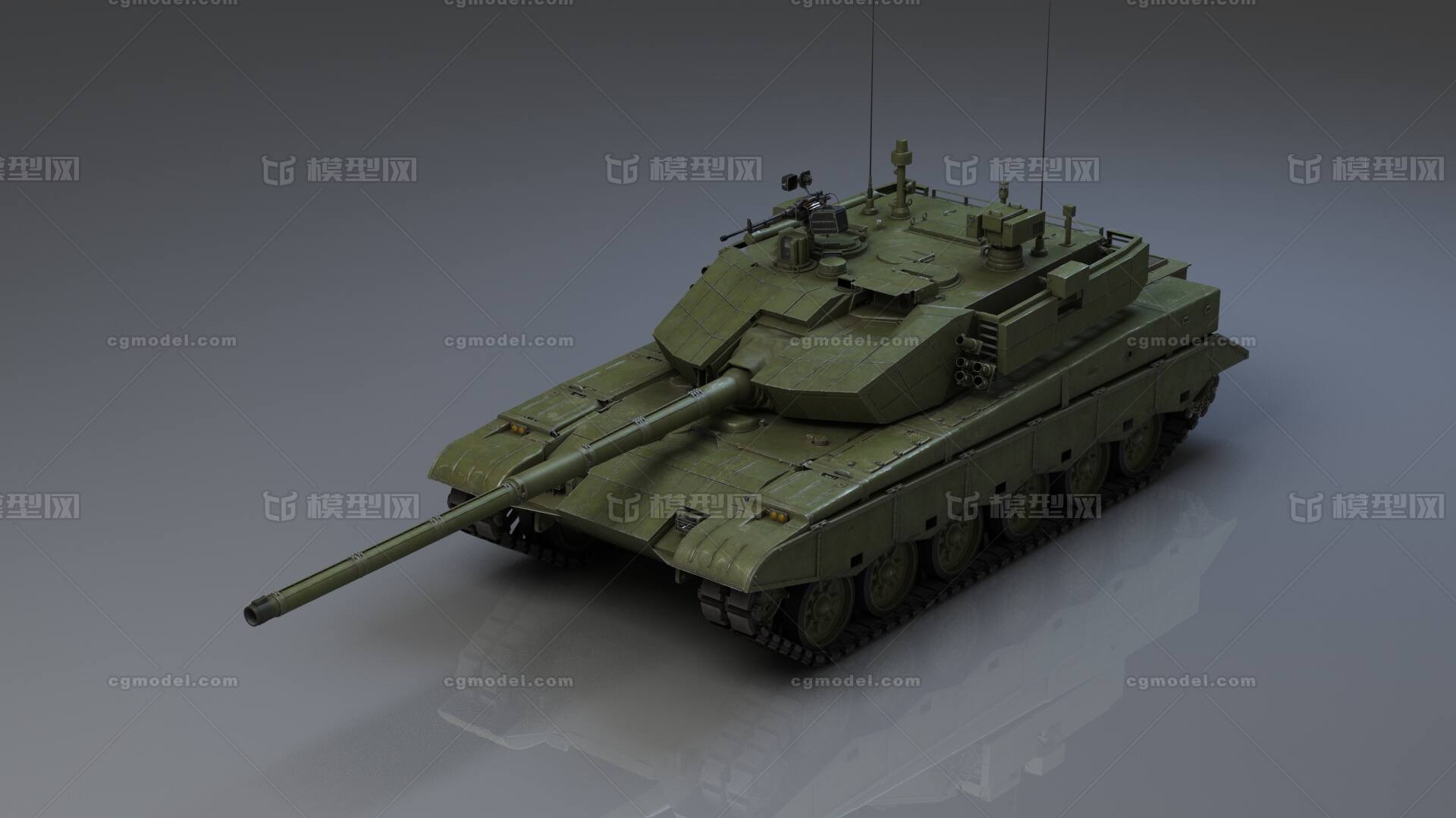 中国WZ1001(E)LCT主战坦克（PBR）模型-装甲车／坦克模型库-3ds Max(.max)模型下载-cg模型网