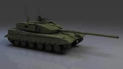 中国WZ1001(E)LCT主战坦克（PBR）模型-装甲车／坦克模型库-3ds Max(.max)模型下载-cg模型网