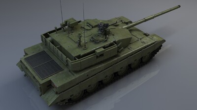中国WZ1001(E)LCT主战坦克（PBR）模型-装甲车／坦克模型库-3ds Max(.max)模型下载-cg模型网