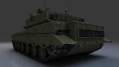 中国WZ1001(E)LCT主战坦克（PBR）模型-装甲车／坦克模型库-3ds Max(.max)模型下载-cg模型网
