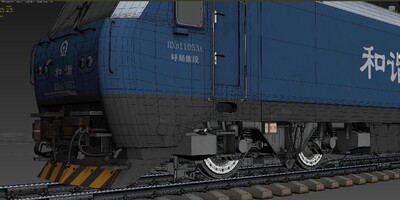 和谐电力机车HXD1 货运机车模型-工业设备模型库-3ds Max(.max)模型下载-cg模型网