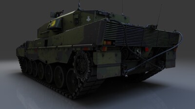 瑞典Strv-121B主战坦克（PBR）模型-装甲车／坦克模型库-3ds Max(.max)模型下载-cg模型网