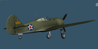 P36 Hawk模型-军用飞机模型库-3ds Max(.max)模型下载-cg模型网