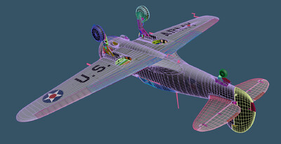 P36 Hawk模型-军用飞机模型库-3ds Max(.max)模型下载-cg模型网