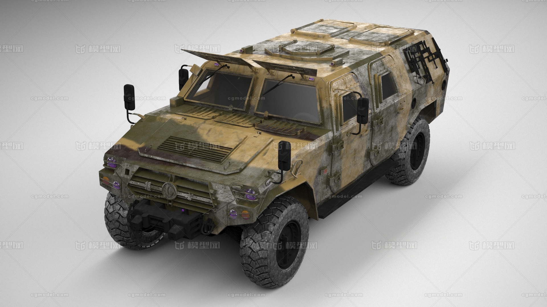 东风猛士CSK131装甲车 CSK-131模型-装甲车／坦克模型库-3ds Max(.max)模型下载-cg模型网