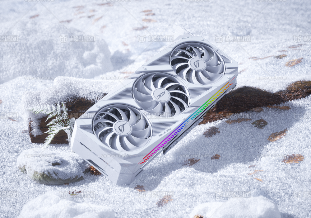 C4D显卡3C数码雪山雪地电商场景建模OC渲染电器工程源文件模型-自然场景模型库-Cinema 4D(.c4d)模型下载-cg模型网