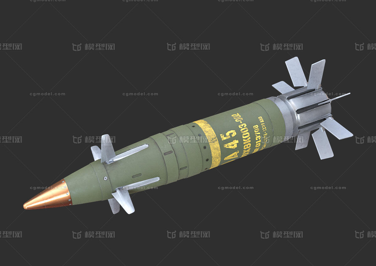 M982制导炮弹 战术导弹模型-其他器械模型库-FBX(.fbx)模型下载-cg模型网