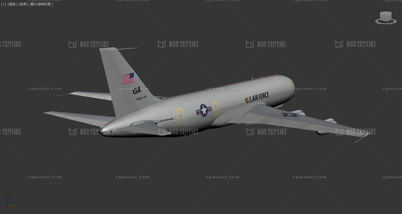 E-8C“联合星”飞机模型-军用飞机模型库-3ds Max(.max)模型下载-cg模型网