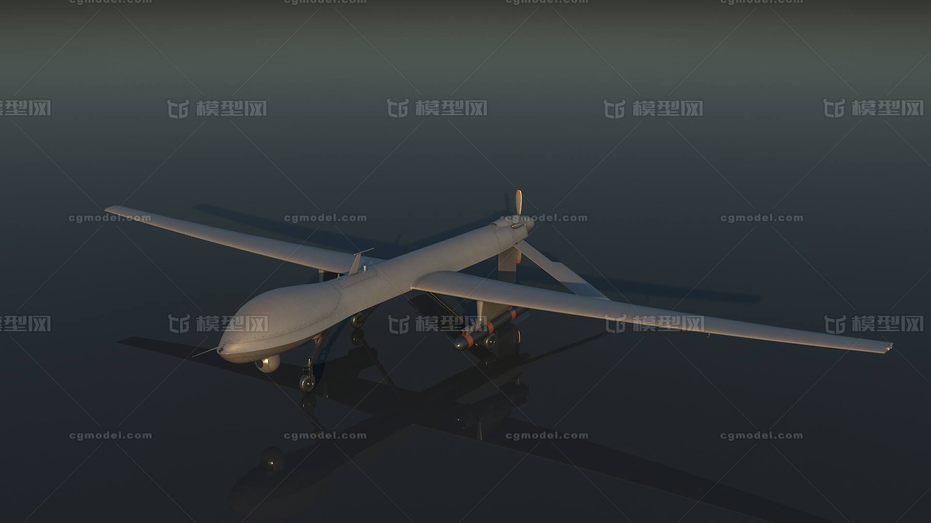 MQ1 捕食者模型-无人机模型库-3ds Max(.max)模型下载-cg模型网