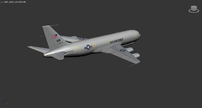 E-8C“联合星”飞机模型-军用飞机模型库-3ds Max(.max)模型下载-cg模型网