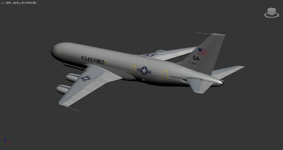E-8C“联合星”飞机模型-军用飞机模型库-3ds Max(.max)模型下载-cg模型网