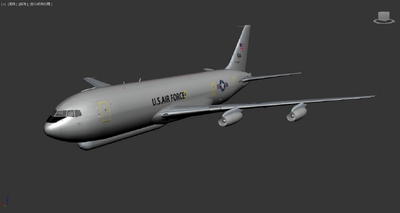 E-8C“联合星”飞机模型-军用飞机模型库-3ds Max(.max)模型下载-cg模型网