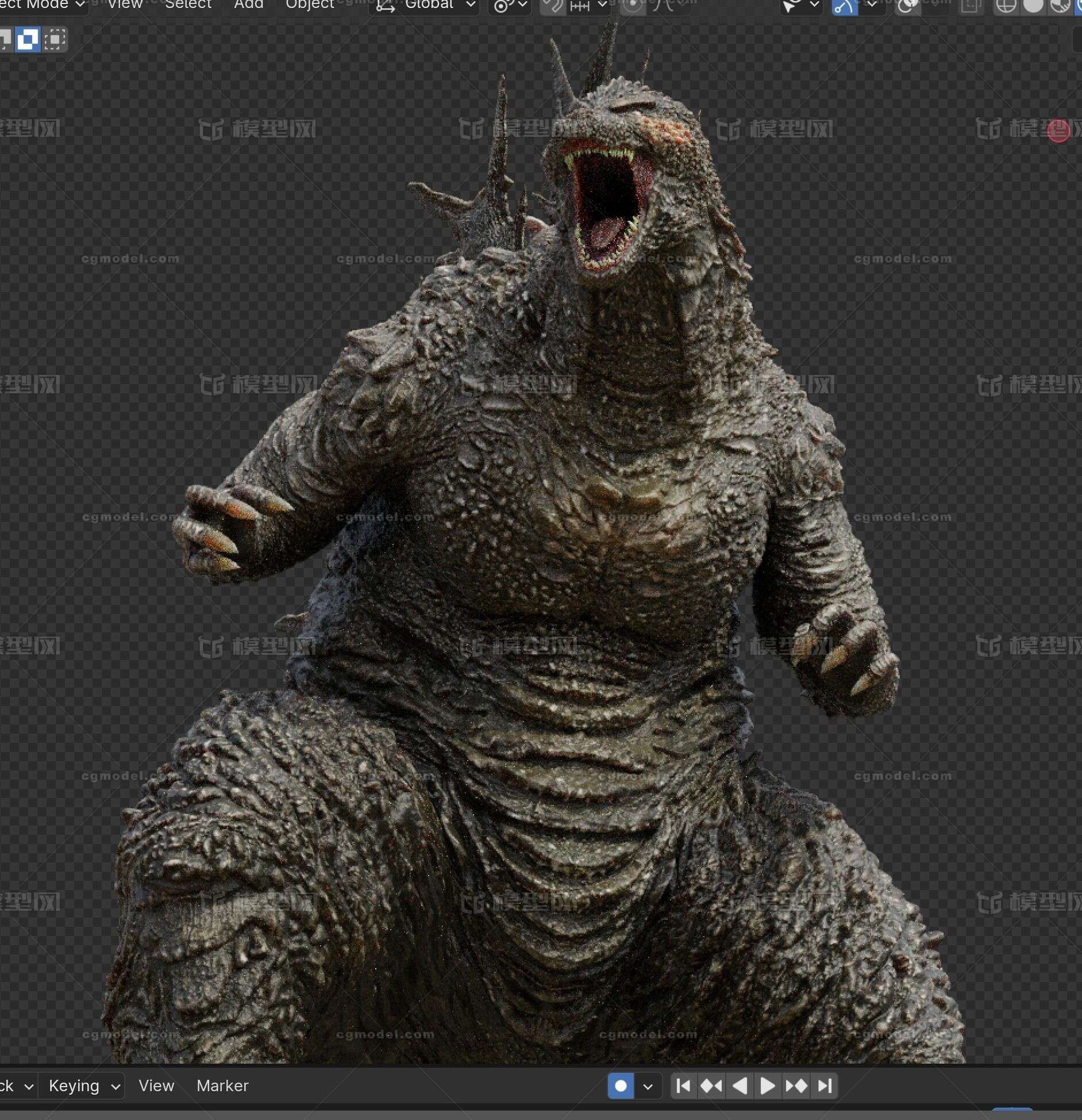 Godzilla-哥斯拉模型-神话/幻想模型库-Blender(.blend)模型下载-cg模型网