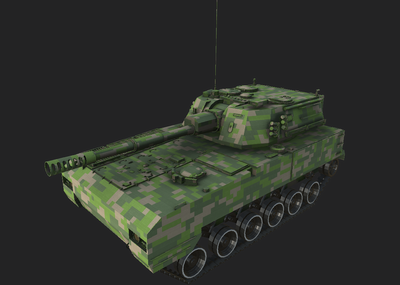 PLZ07式自行榴弹炮 07式122mm自行榴弹炮模型-装甲车／坦克模型库-3ds Max(.max)模型下载-cg模型网