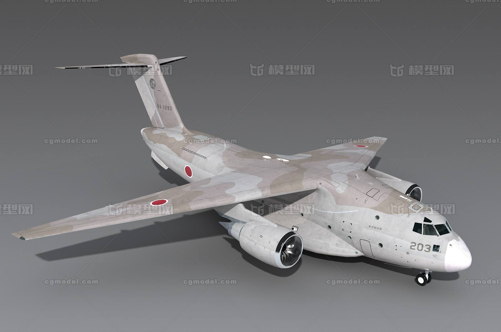 C2运输机模型-军用飞机模型库-3ds Max(.max)模型下载-cg模型网