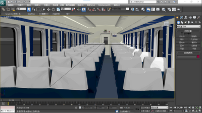 中国铁路YZ25G型硬座车高精内饰模型-火车/轨道车模型库-3ds Max(.max)模型下载-cg模型网
