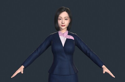 正装可动捕虚拟女人 支持导入threejs模型-女人模型库-Blender(.blend)模型下载-cg模型网
