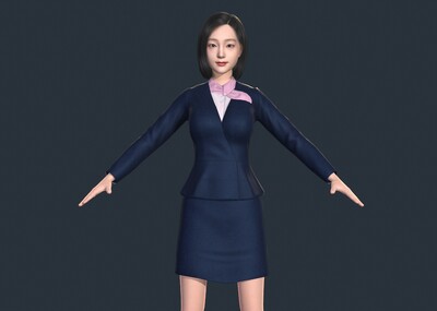 正装可动捕虚拟女人 支持导入threejs模型-女人模型库-Blender(.blend)模型下载-cg模型网