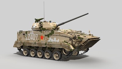 ZBD-03式空降战车 突击车模型-装甲车／坦克模型库-3ds Max(.max)模型下载-cg模型网