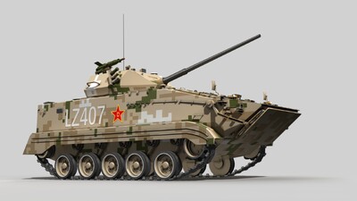 ZBD-03式空降战车 突击车模型-装甲车／坦克模型库-3ds Max(.max)模型下载-cg模型网