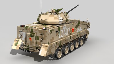 ZBD-03式空降战车 突击车模型-装甲车／坦克模型库-3ds Max(.max)模型下载-cg模型网