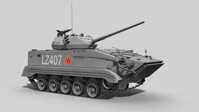 ZBD-03式空降战车 突击车模型-装甲车／坦克模型库-3ds Max(.max)模型下载-cg模型网