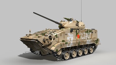 ZBD-03式空降战车 突击车模型-装甲车／坦克模型库-3ds Max(.max)模型下载-cg模型网