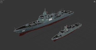 中国Type 056型模型-军舰模型库-3ds Max(.max)模型下载-cg模型网