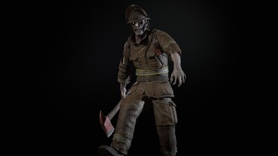 Zombie Firefighter-僵尸消防员模型-异形怪物模型库-FBX(.fbx)模型下载-cg模型网