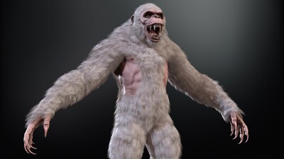 Mythical Yeti-神秘雪人模型-异形怪物模型库-FBX(.fbx)模型下载-cg模型网