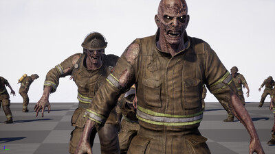 Zombie Firefighter-僵尸消防员模型-异形怪物模型库-FBX(.fbx)模型下载-cg模型网