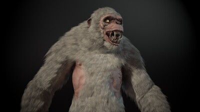 Mythical Yeti-神秘雪人模型-异形怪物模型库-FBX(.fbx)模型下载-cg模型网