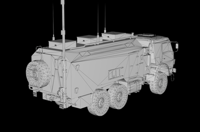 俄罗斯9S552指挥控制车 导弹指挥车模型-货运车模型库-Cinema 4D(.c4d)模型下载-cg模型网