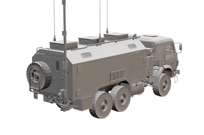 俄罗斯9S552指挥控制车 导弹指挥车模型-货运车模型库-Cinema 4D(.c4d)模型下载-cg模型网