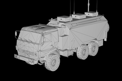 俄罗斯9S552指挥控制车 导弹指挥车模型-货运车模型库-Cinema 4D(.c4d)模型下载-cg模型网