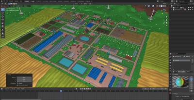 Farm 1-农场1模型-自然场景模型库-Blender(.blend)模型下载-cg模型网