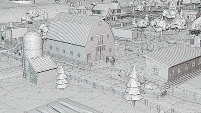 Farm 1-农场1模型-自然场景模型库-Blender(.blend)模型下载-cg模型网