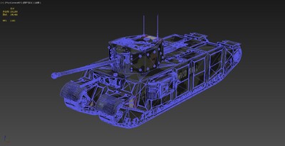 英国TOG2超重型坦克（PBR 2套外观）模型-装甲车／坦克模型库-3ds Max(.max)模型下载-cg模型网