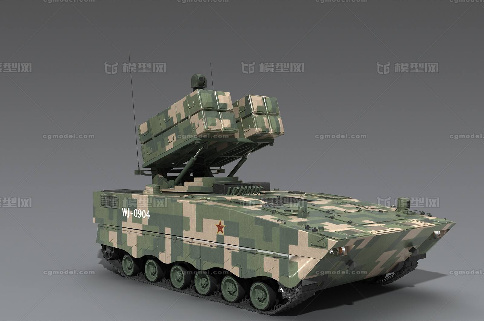 AFT-10反坦克导弹车 红箭10模型-装甲车／坦克模型库-3ds Max(.max)模型下载-cg模型网